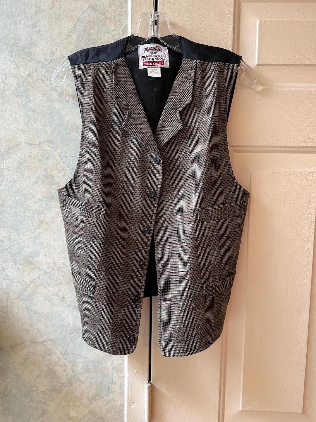 Vintage Men's Brown/tan Glen Plaid Wool Vest M, Preppy Men's Micro ...