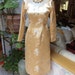 Vintage Asian Look Golden Woven Fabric Tunic Dress, XS Size 1/2 ...
