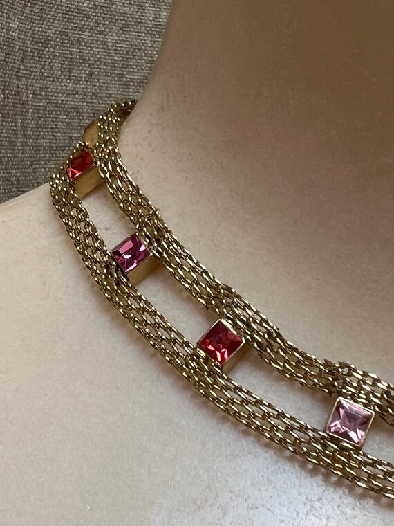 Vintage mesh choker chain - Gem