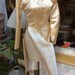 Vintage Asian Look Golden Woven Fabric Tunic Dress, XS Size 1/2 ...