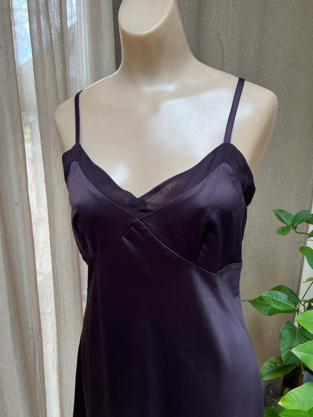 Vintage Deepest Plum Silky Feel Slip M, Darkest Plum Silk Feel Below ...
