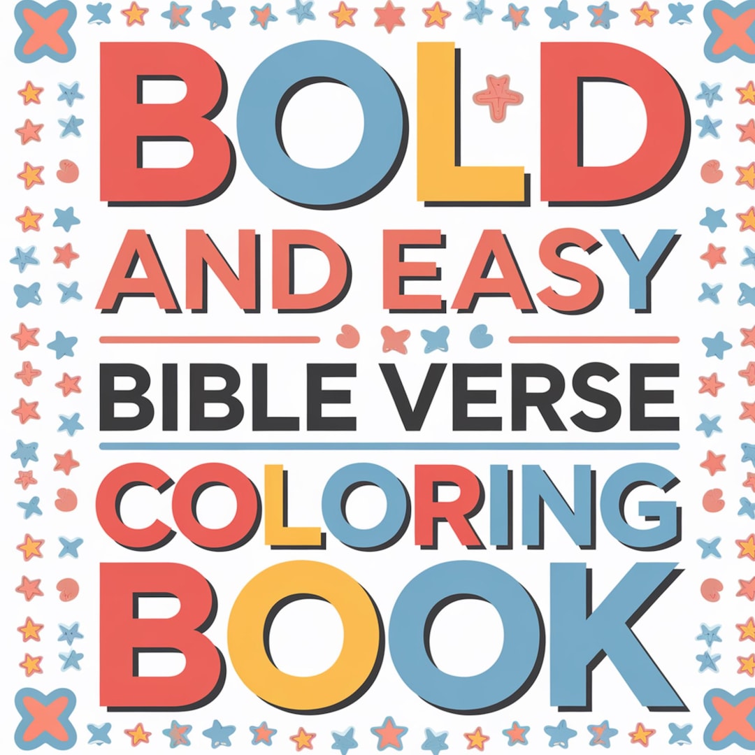 Bible Verse Bold and Easy Coloring Book/inspirational Bible Verses ...