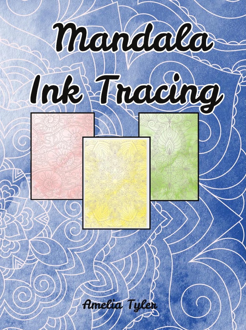 Mandala Ink Tracing Coloring Book/coloring Book for Adults and Teens ...