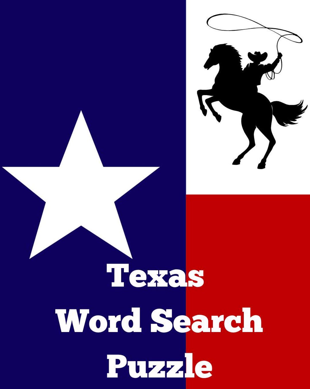 Texas Word Search/seek a Word/travel Book - Etsy