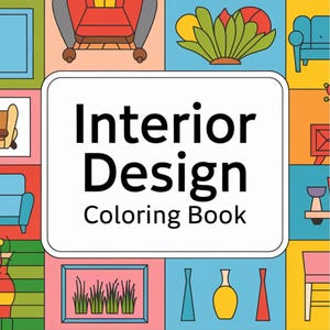 Interior Design Coloring Book,vol. 1/cozy Interiors, Modern Design - Etsy