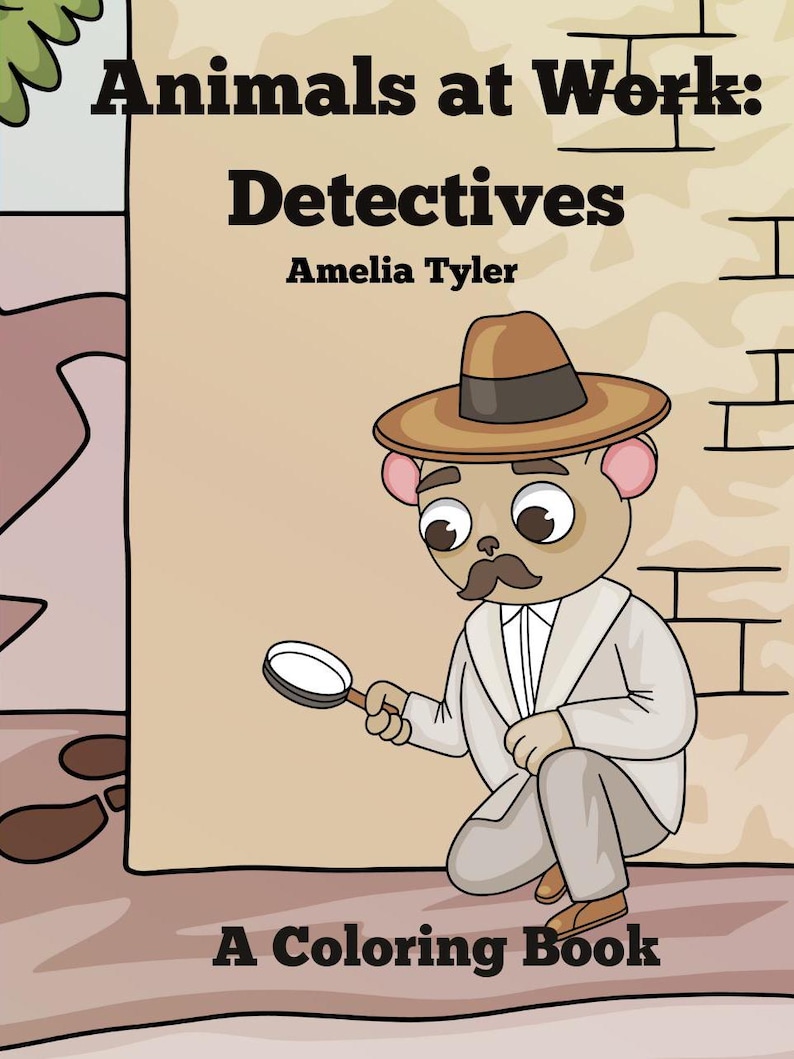 Animals at Work: Detectives Coloring Book - Etsy