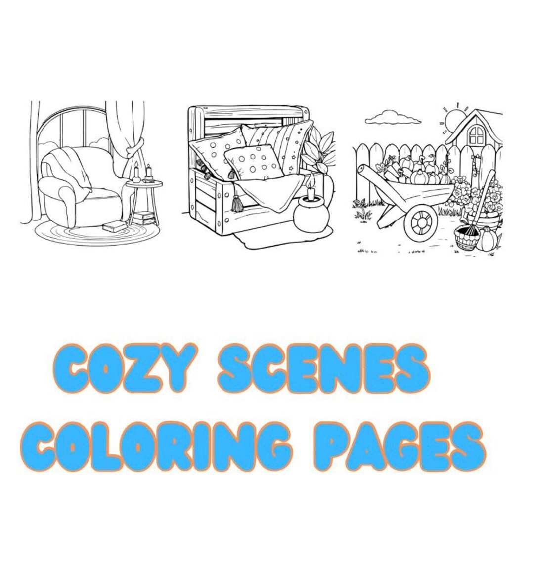 Cozy Scenes Coloring Book for Teens and Adults - Etsy