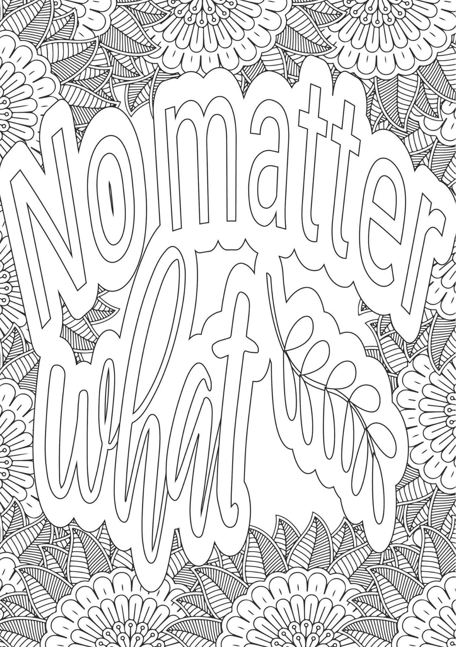 Stress Relief Inspirational Coloring Sheets--100 - Etsy