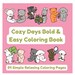 Cozy Day Bold and Easy Coloring Book/54 Simple Relaxing Coloring Pages ...