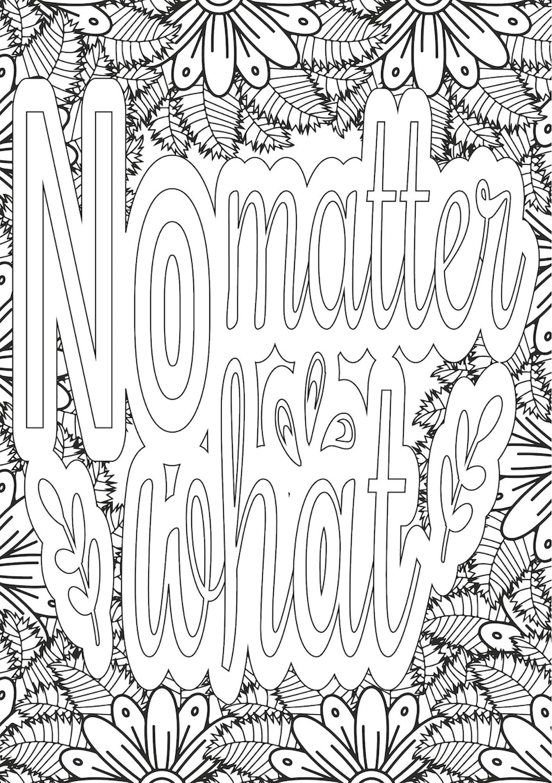 Stress Relief Inspirational Coloring Sheets--100 - Etsy