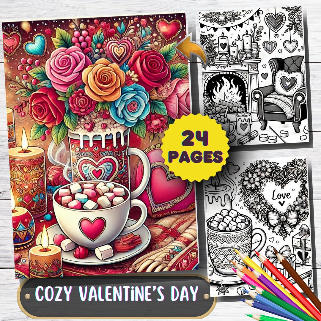 24 Cozy Valentine's Day Coloring Pages,romantic Coloring Pages ...