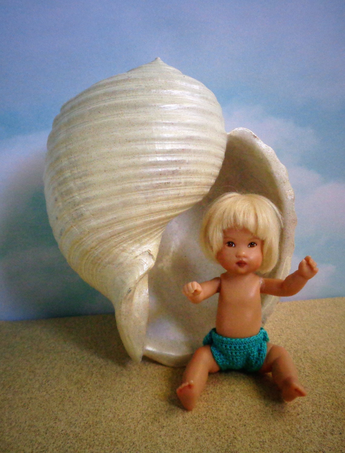 Crochet Pattern (PDF) for 5 1/2 to 6-inch Baby Doll - Sea Glass Layette ...