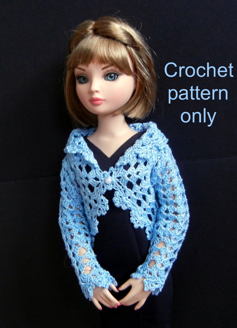 Crochet Pattern (PDF) for 15- to 16-inch Fashion Doll - Lacy Spring ...