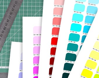 PDF Digital Print of Color Test Chart (CMYK & Rgb) - DTG Color Swatch ...