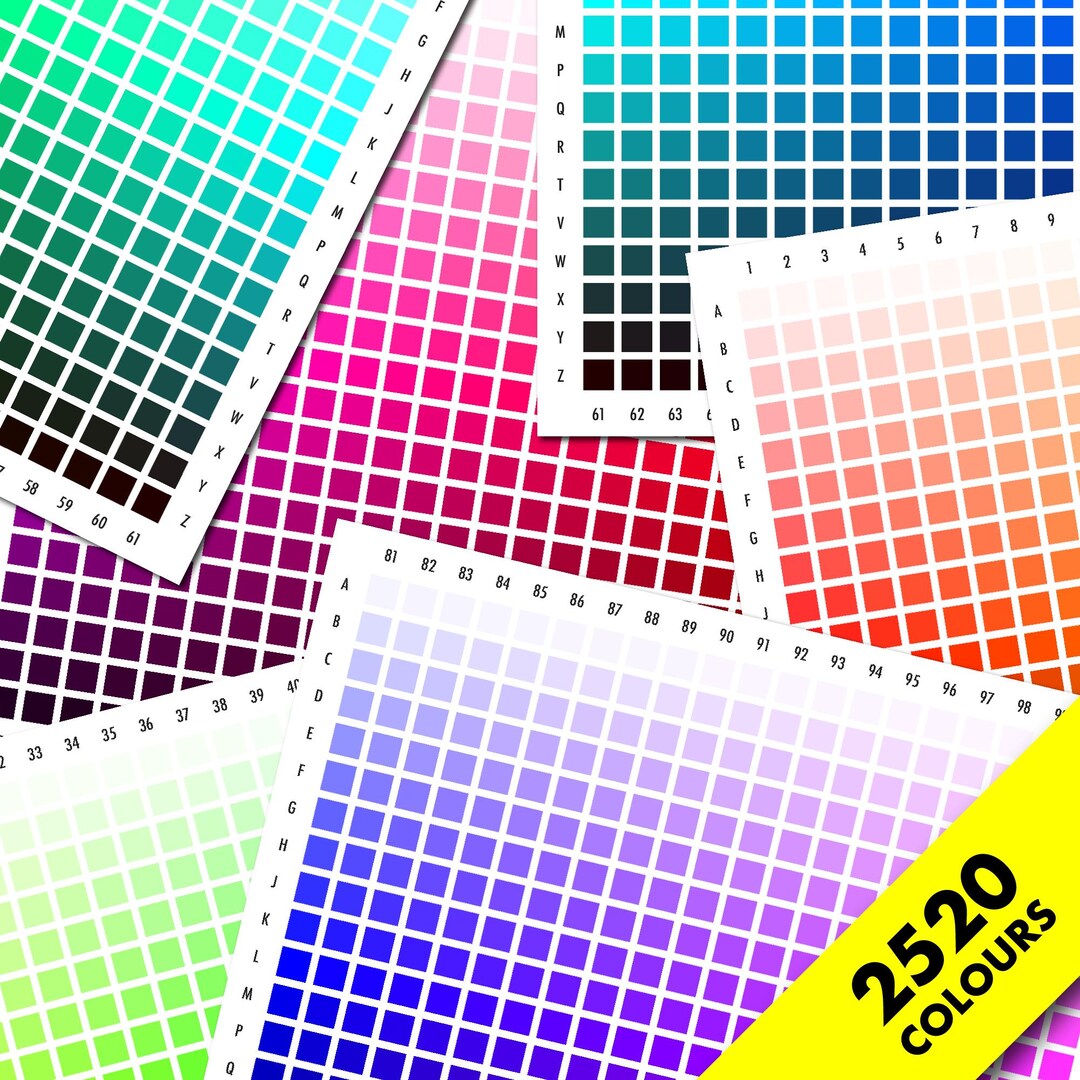 RGB Colour Matching Swatches - 2520 Colors - for Printing Sublimation ...
