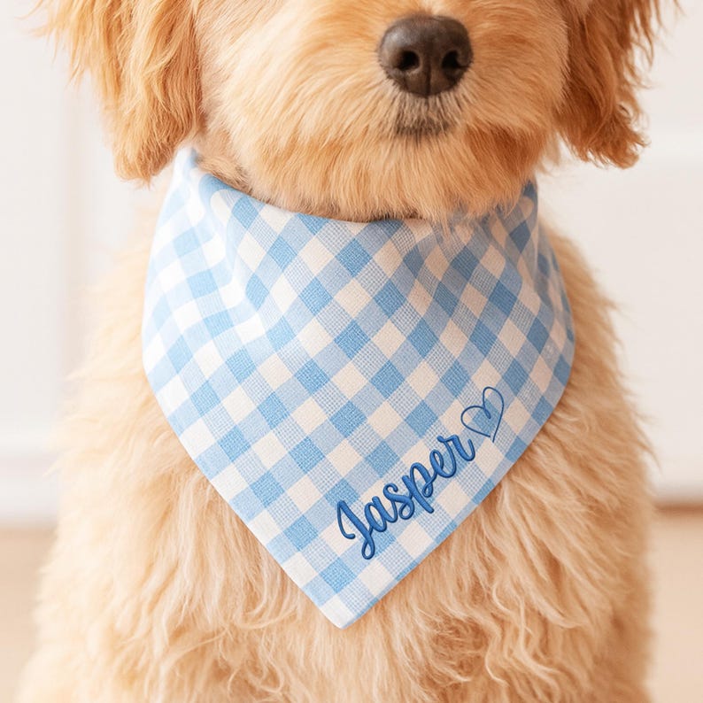 Personalized Dog Bandana With Name, Custom Embroidered Pet Bandana ...