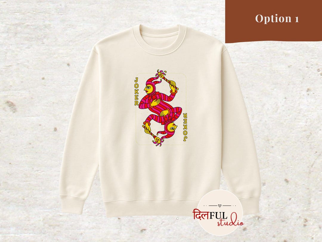 Joker Playing Card Stamp T-shirts and Sweatshirts – South Asian, Desi ...
