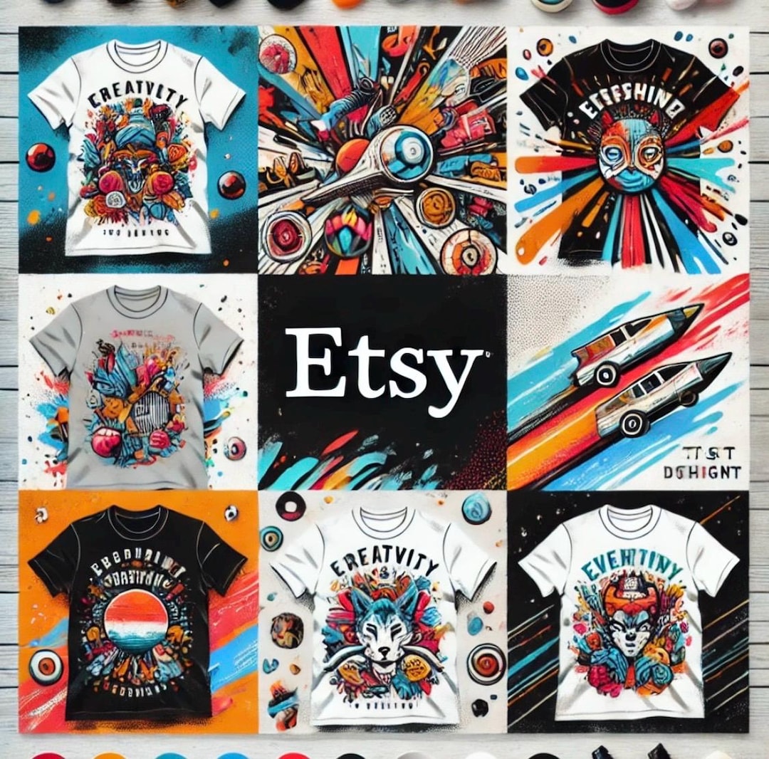 30 Unique T-shirt Designs for Print-on-demand | Instant Download ...