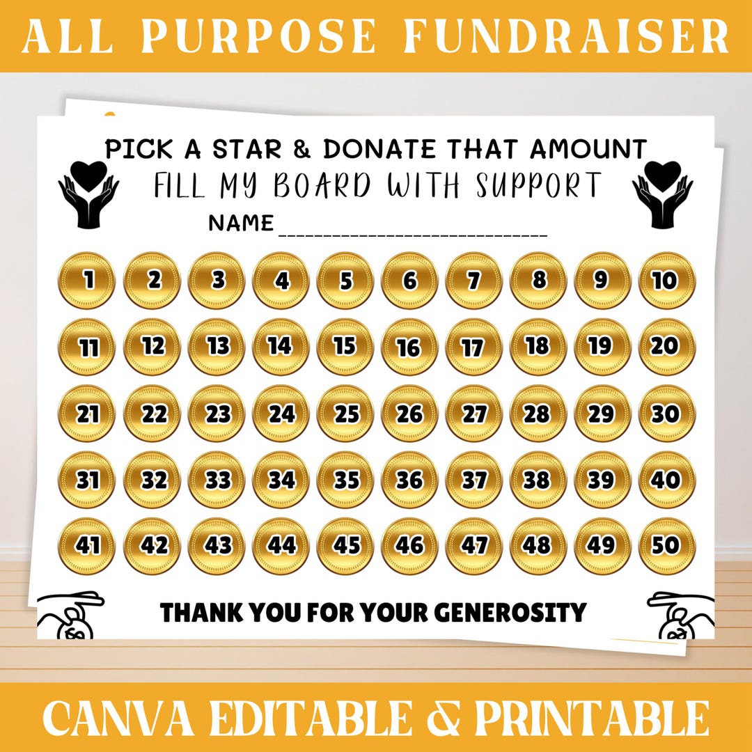 All Purpose Fundraiser Calendar, Pick A Date to Donate Fundraiser ...