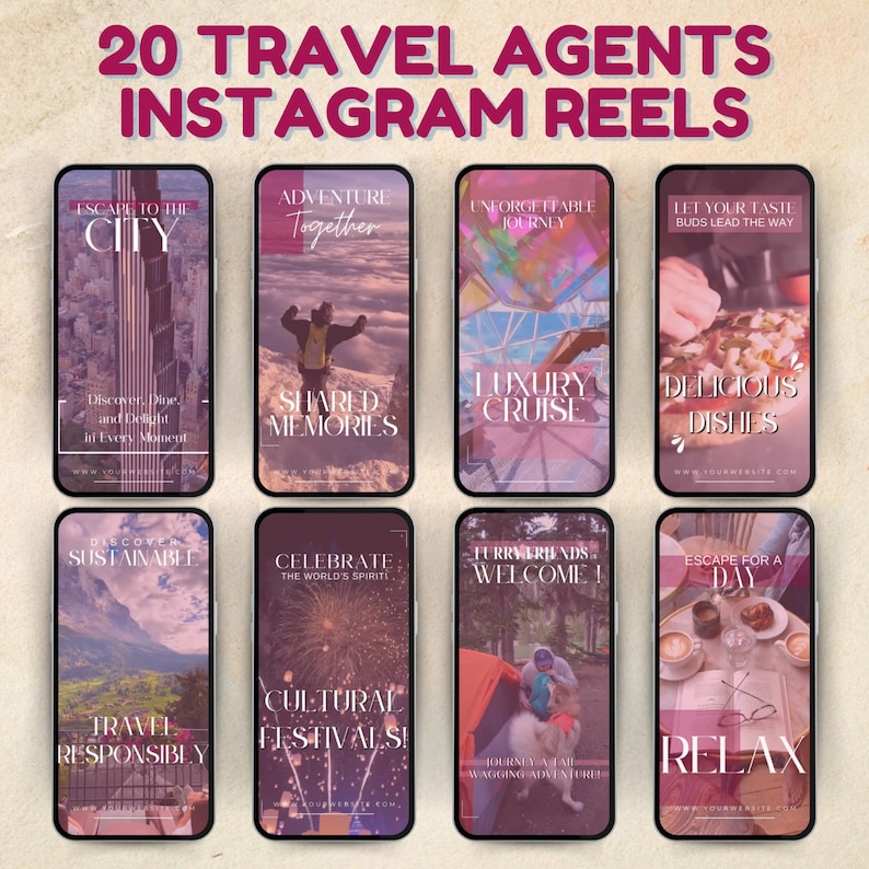 Travel Agent Social Medial Bundle, Travel Templates, Travel Instagram ...