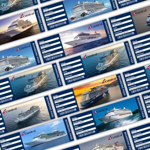 Carnival Cruise Boarding Pass, Printable Surprise Vacation Trip Ticket ...
