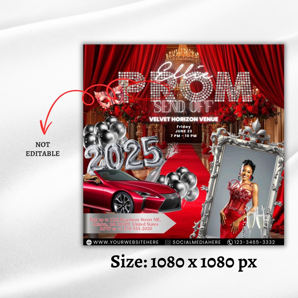 Prom Invitation, Prom Send off Flyer, Prom Invitation Flyer, Prom Flyer ...