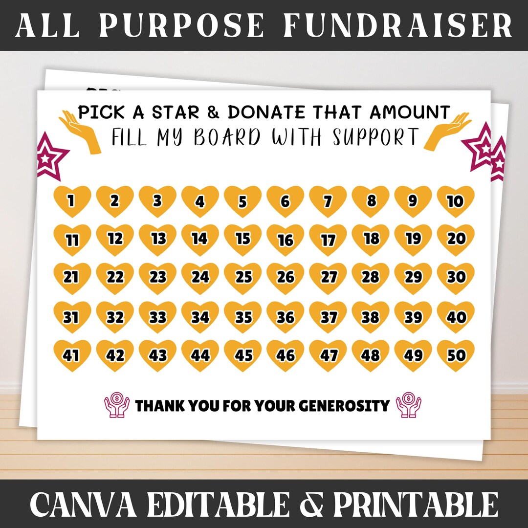 All Purpose Fundraiser Calendar, Pick A Date to Donate Fundraiser ...