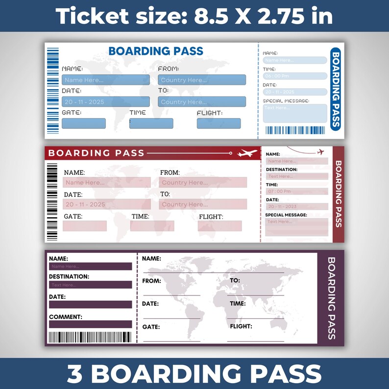 Editable Us Passports for Kids, Printable Passport for Kid for Playing ...