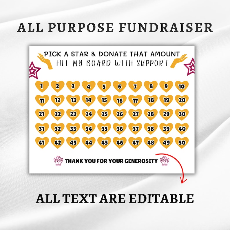 All Purpose Fundraiser Calendar, Pick A Date to Donate Fundraiser ...