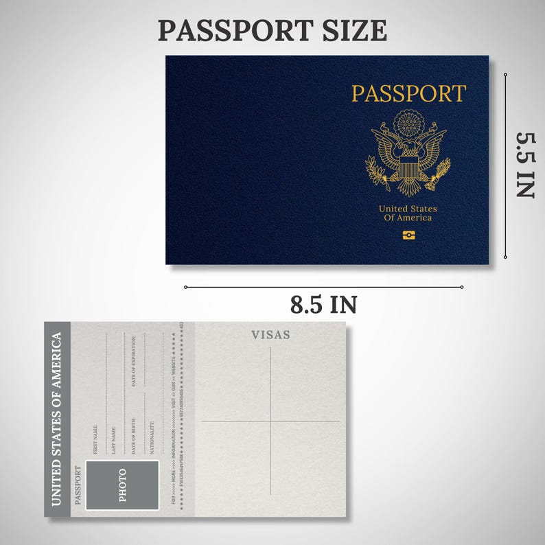 Editable Us Passports for Kids, Printable Passport for Kid for Playing ...