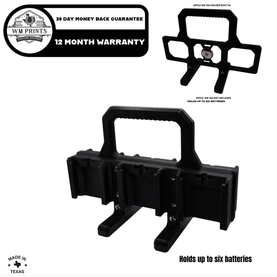 Matco or Klutch Battery Type Battery Carrier . Built in Apple Air Tag ...