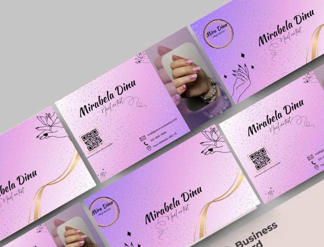 Nail Artist Business Cards- Custom Designs to Impress Your Clients - Etsy
