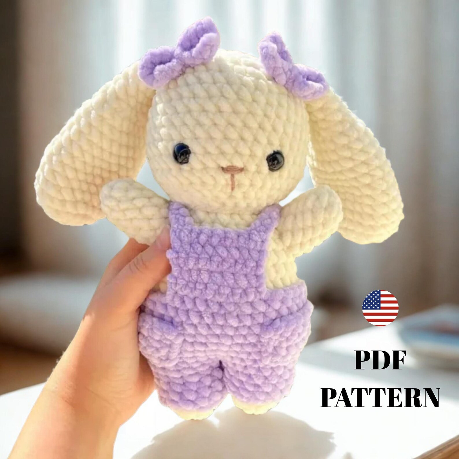 Crochet Pattern Bunny, Amigurumi Easter Plush Bunny Tutorial, Crochet ...