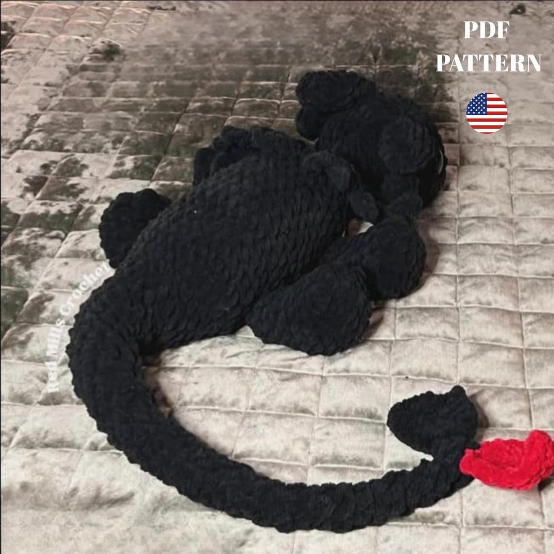 Snuggle Dragon Crochet Pattern, Crochet Dragon PDF Pattern, Crochet ...