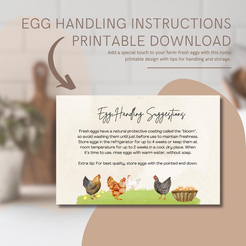 Fresh Egg Care Cards - Etsy