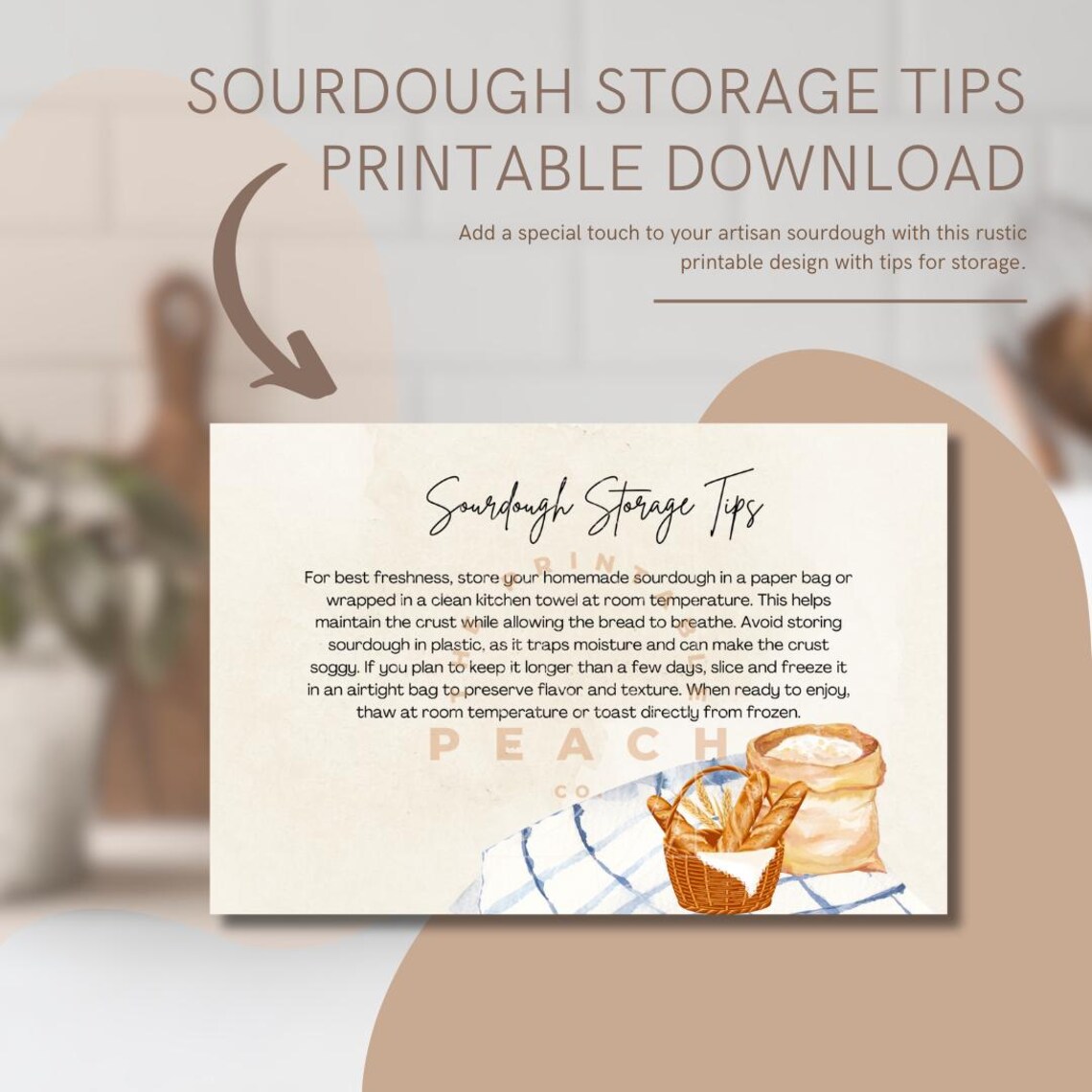 Sourdough Bread Storage Tips Printable Download | Cards for Homemade ...