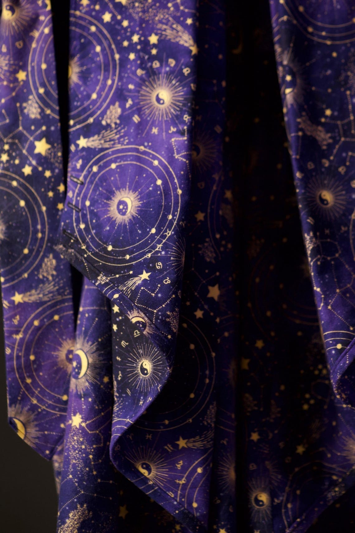 The Galaxy Guardian Robe Handcrafted Cotton Flannel Robe With Lining - Etsy