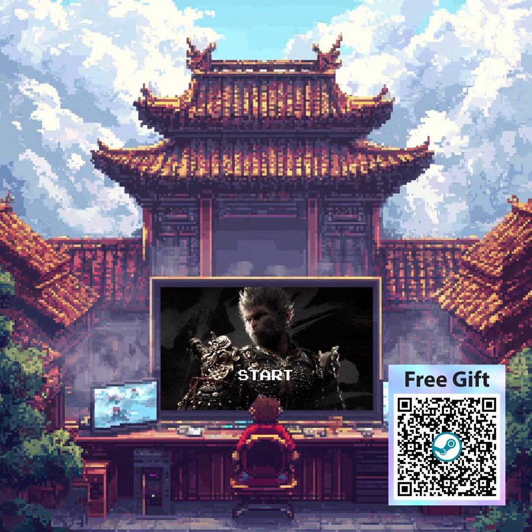 Wukong, Pixel Art Gaming Room Wallpaper S T E M A C C - Etsy