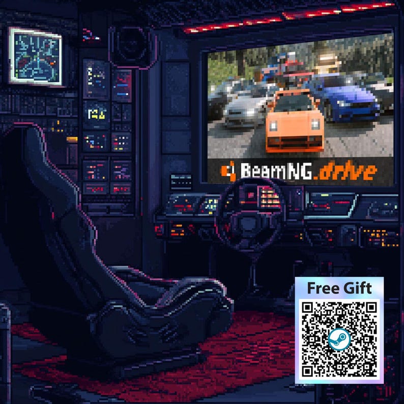 Beamng, Pixel Art Gaming Room Wallpaper - Etsy