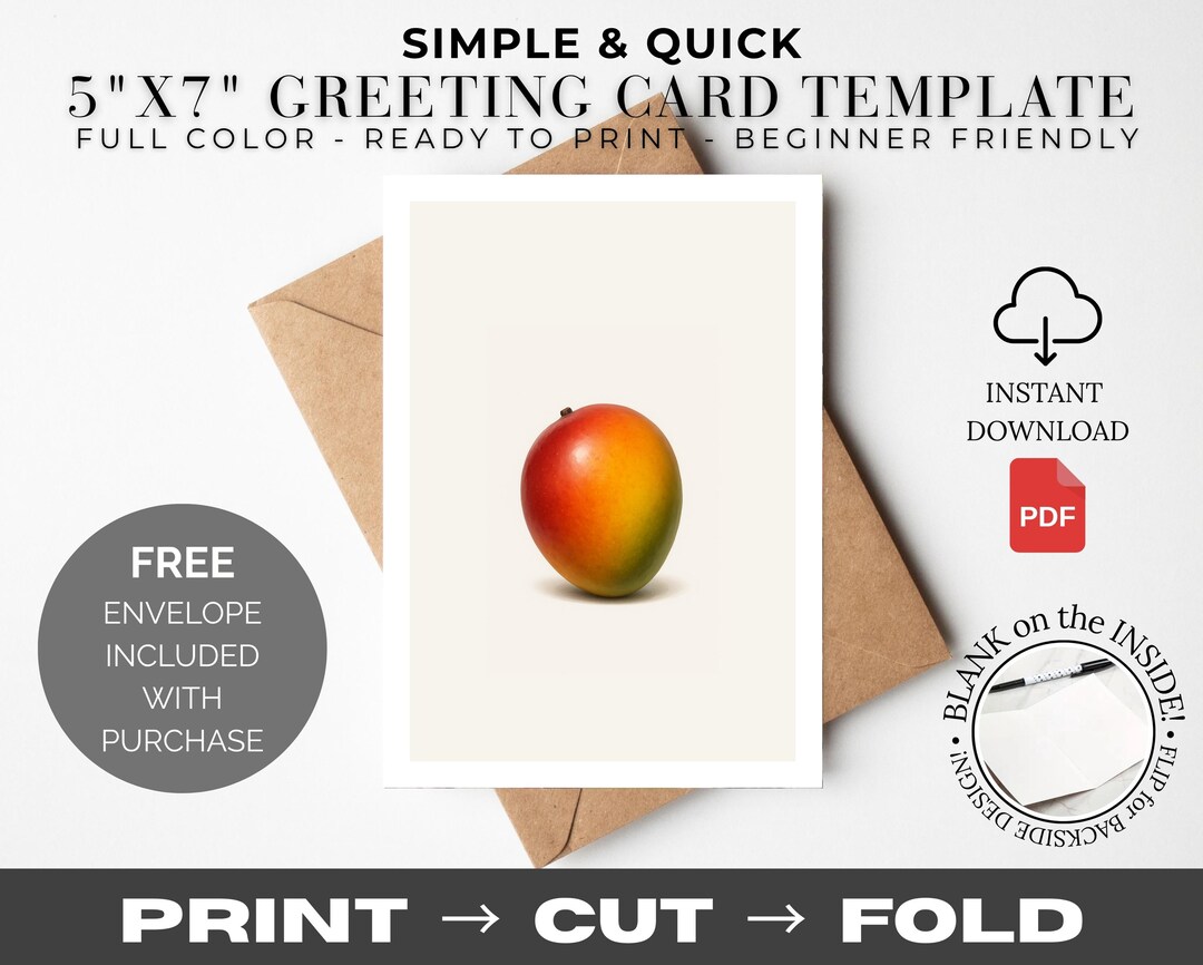 Heart Health Card Digital Download Fruit Mango Facts Cardiovascular ...
