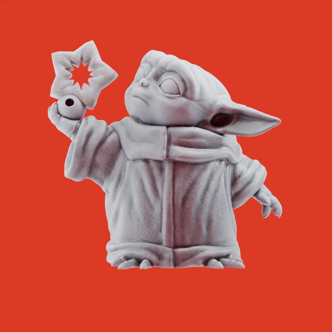 Christmas Deco Baby Yoda grogu Star Wars Christmas Tree Topper 125mm - Etsy