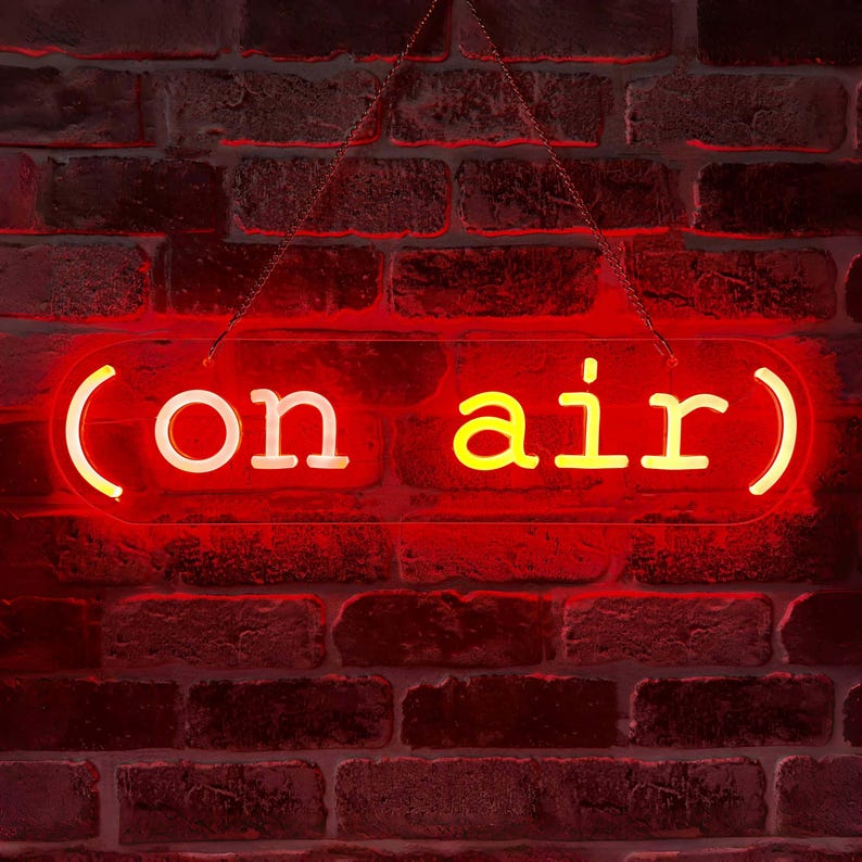 On Air Neon Sign Red LED - Hand Made Studio, Podcast, Decorative Lights ...