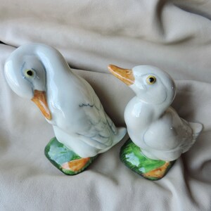Vintage Duck Figurines Gort Bone China Ducklings Little White Duck ...