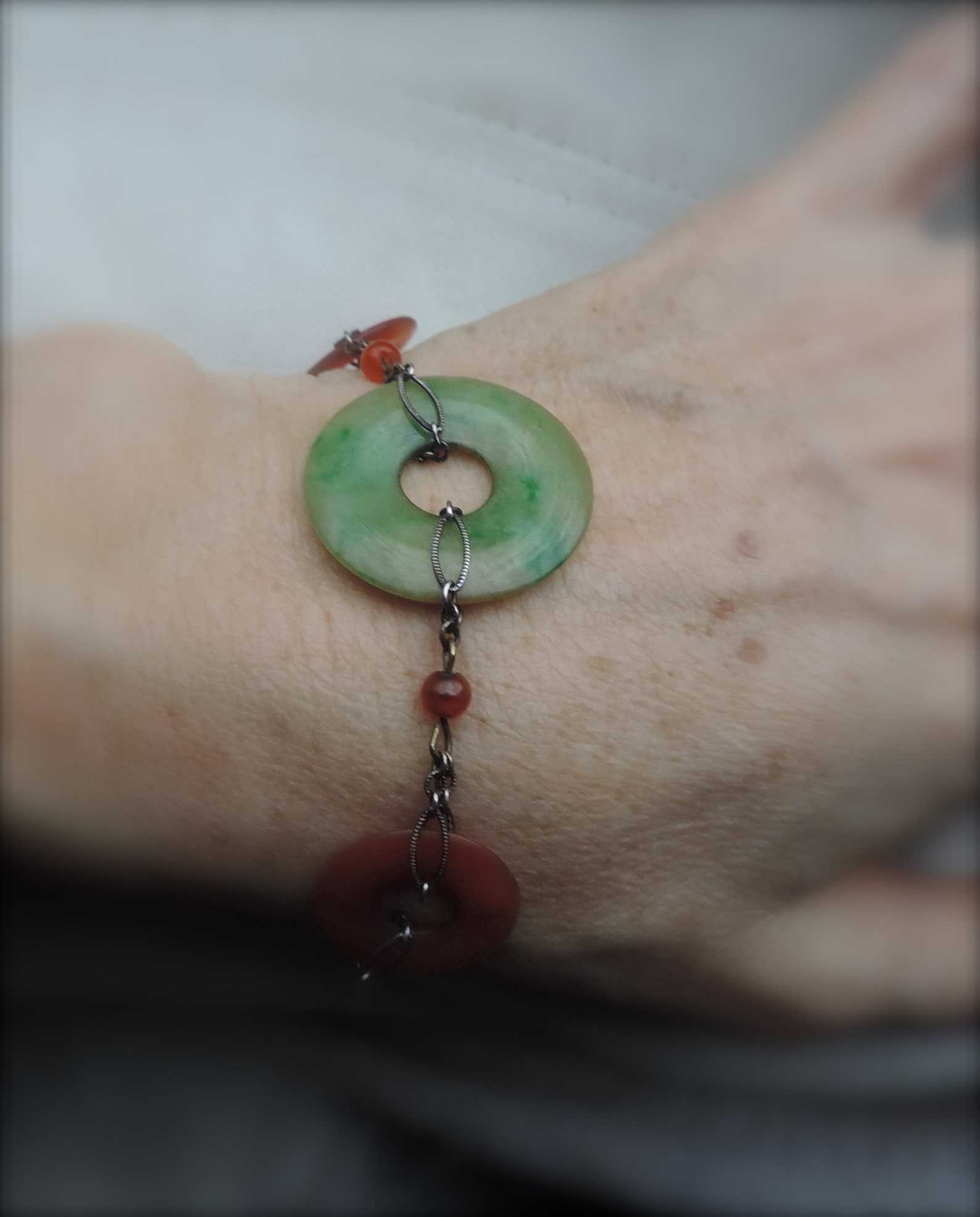 Antique Jade Bracelet Chinese Export Jewelry Sterling Silver - Etsy
