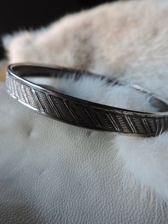 antique bangle sterling silver bangle bracelet antiqu… - Gem