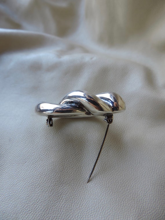 vintage pin sterling silver knot pin handcrafted puff… - Gem