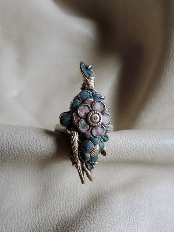 1920s CHINESE EXPORT Ring. Sterling Silver Setting. … - Gem