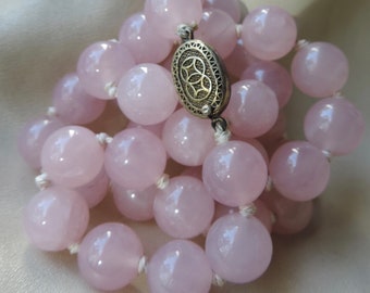Antique Rose Quartz Necklace - Etsy