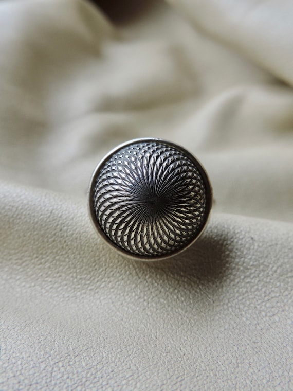 Vintage silver ring unusual - Gem