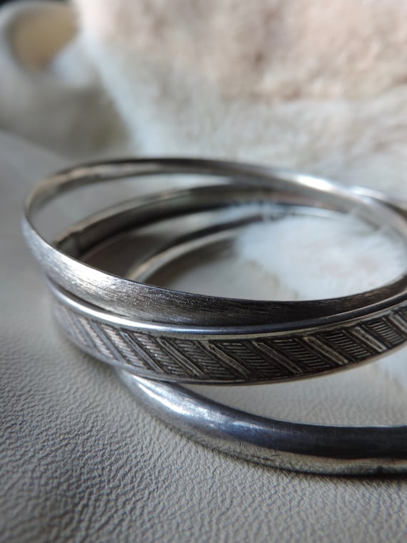 antique bangle sterling silver bangle bracelet antiqu… - Gem